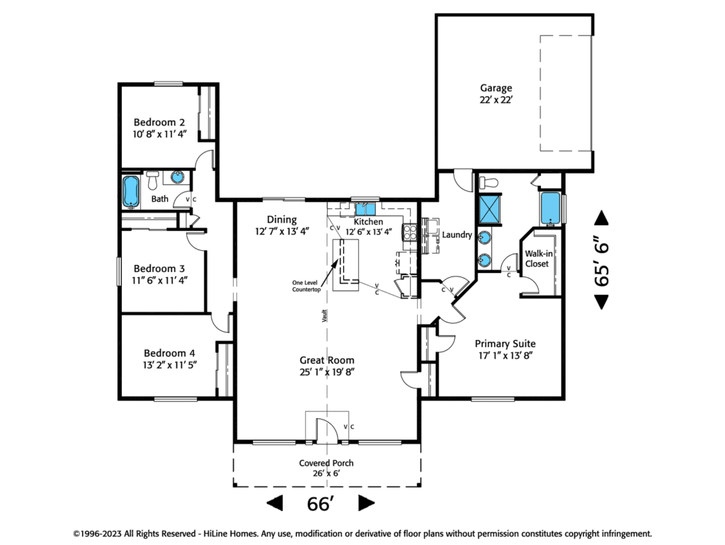 Plan 2188 | Home with Timber-Framed Porch | HiLine Homes