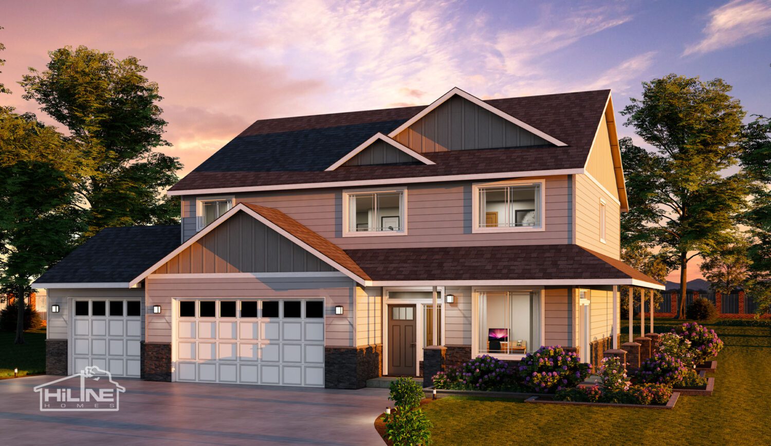 Plan 2373 | Big Family Home Plan for Narrow Lots | HiLine Homes